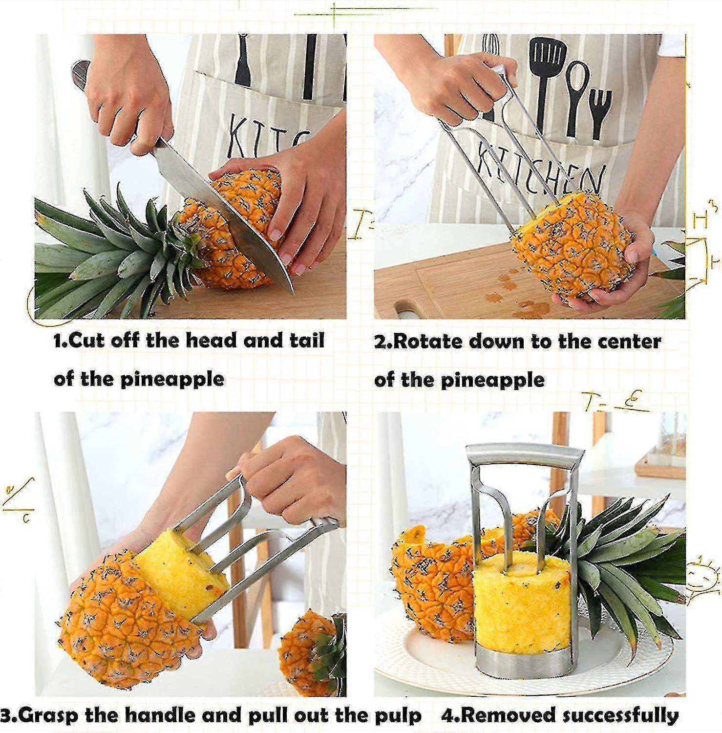 Stainless Steel Pineapple Cutter Corer | Fruugo UK