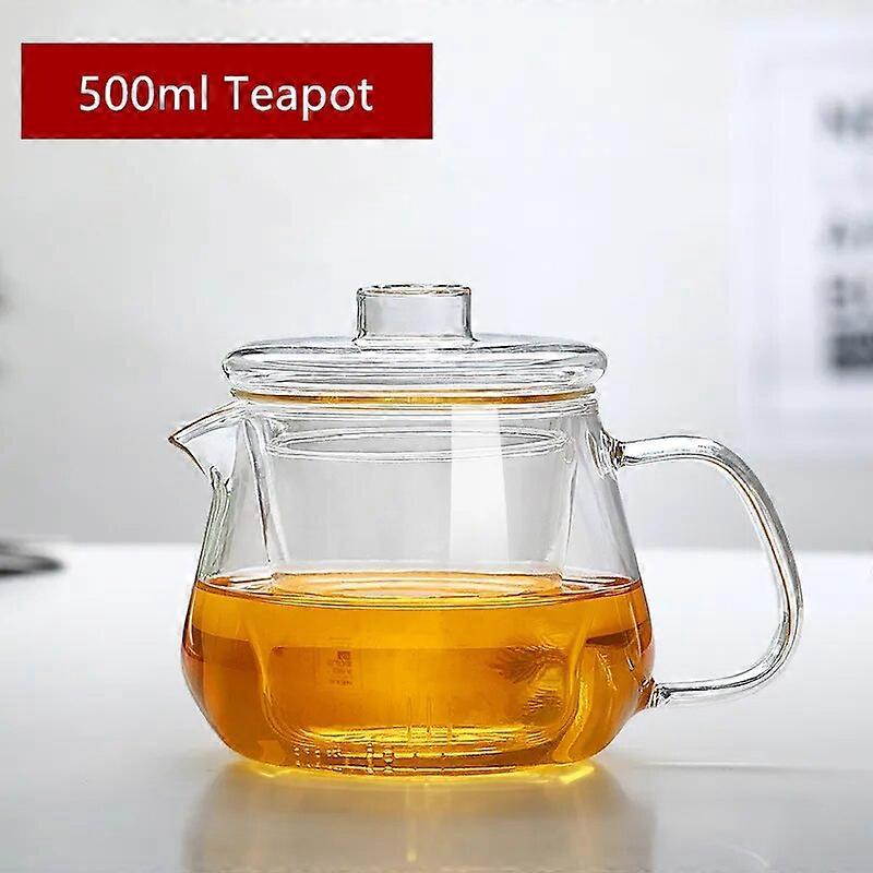Office Flower Tea Cup Heat Resisting Glass Teapot Household Tea Maker ...