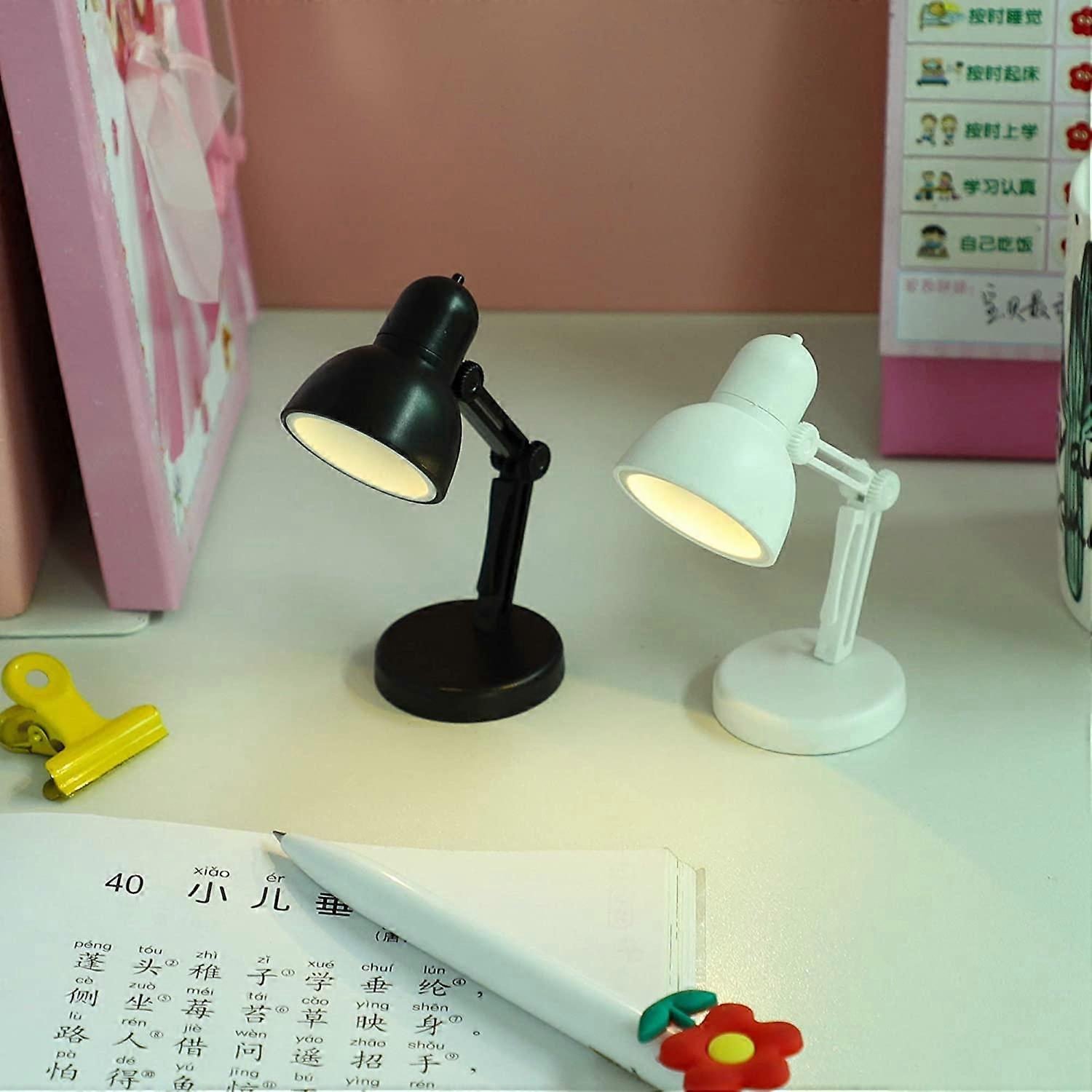 2 Pack LED Mini Desk Lamp Foldable Night Reading Light for Home Room ...