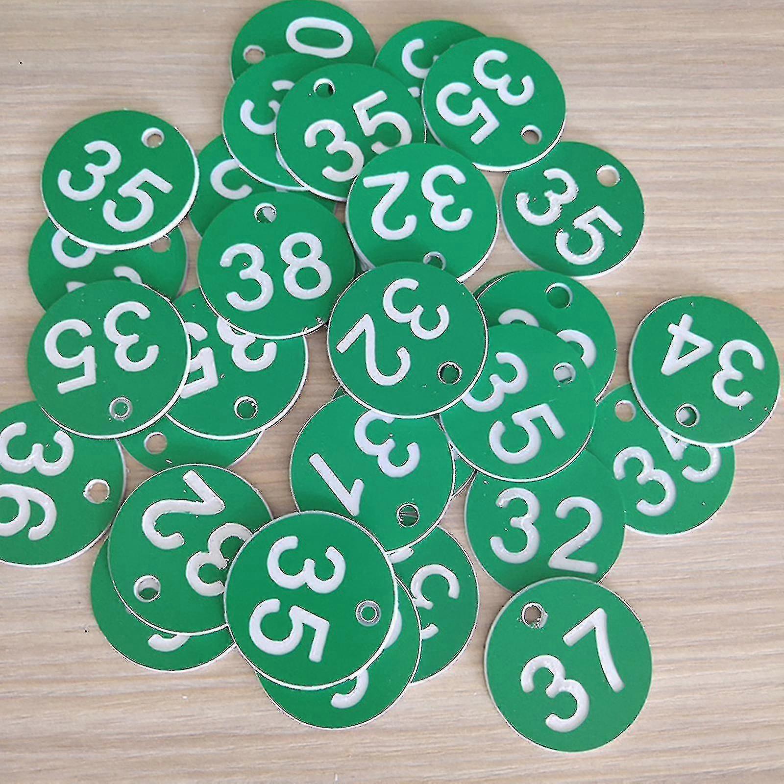 100pcs Plastic Id Number Tags 1-100 Engraved Number Id Tag Colored For ...