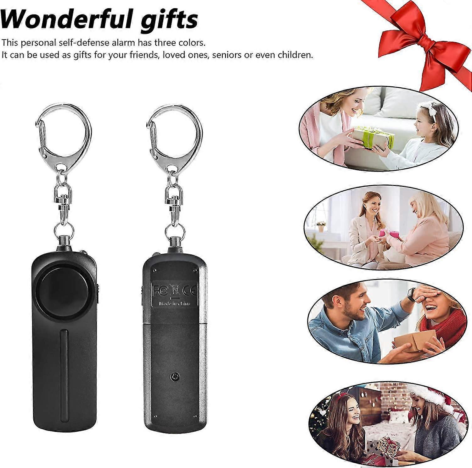 130db Personal Self Defense Siren, Alarm Keychain, Led Flashlight Siren ...