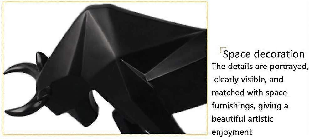 Resin Bull Statue, Abstract Ox Sculpture, Desktop Decoration Handicraft ...