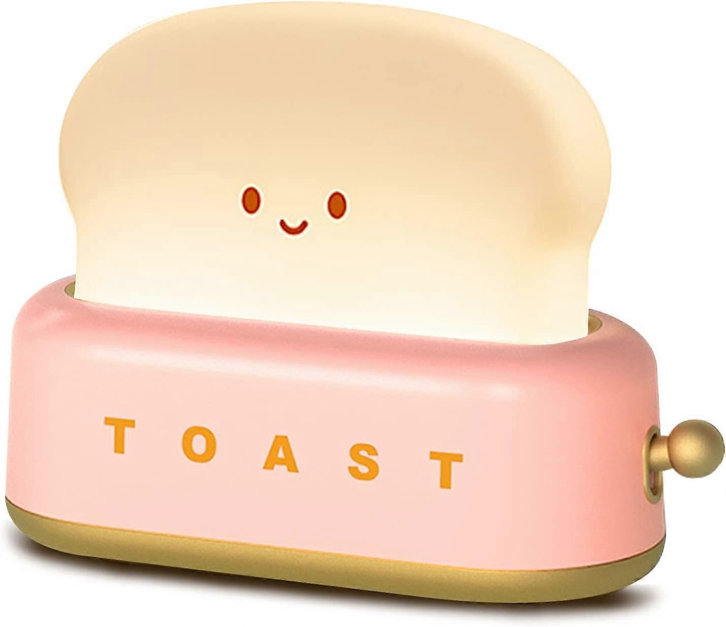 Toaster lamp, Rechargeable with Smile Face Toast Bread Cute toaster ...