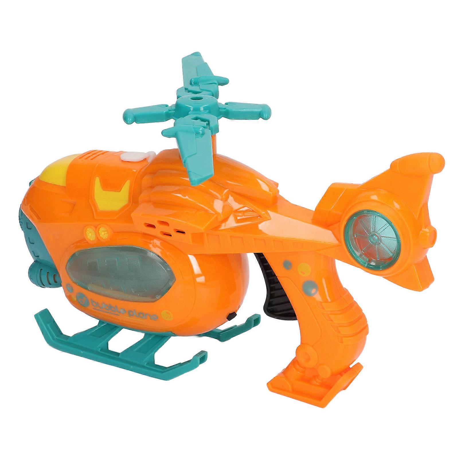 Bubble Blowing Toy Helicopter Shape Sound Light Battery Powered ...