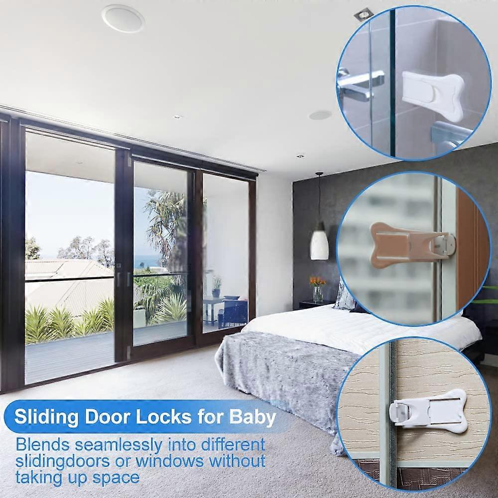 Door Lock 3pcs Sliding Child Safety Baby Proofing Cupboards Windows ...