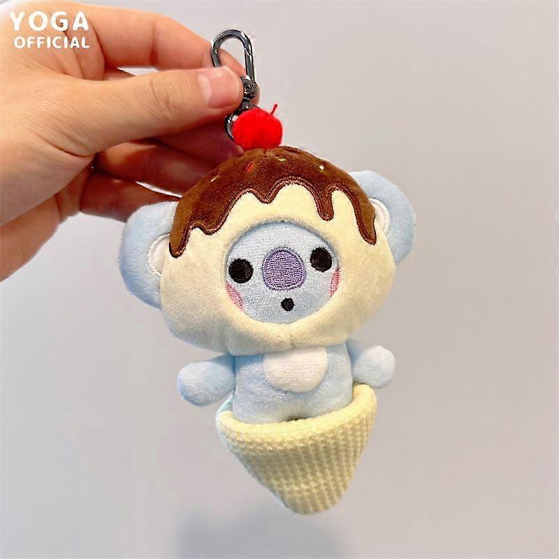 10CM Kawaii Line Friends Bt21 Cartoon Shooky Cooky Chimmy Rj Plush Pendant Dessert Series ...