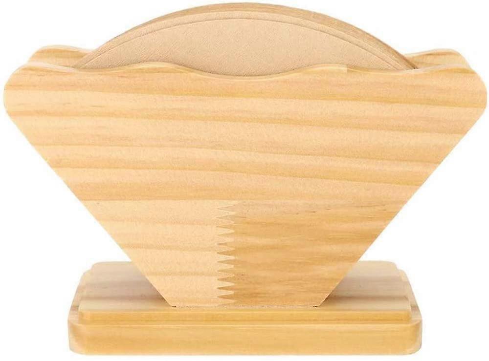 2024Wood Coffee Filter Holder,Coffee Paper Storage Rack,Filter Paper ...