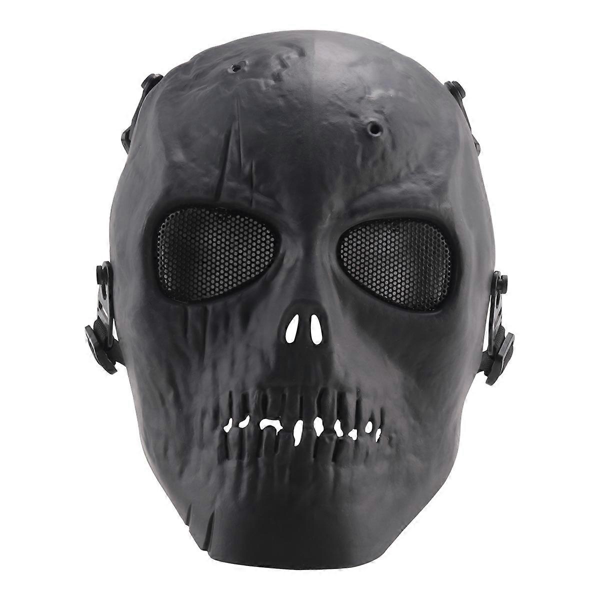 Airsoft Mask Skull Full Protective Mask - Black | Fruugo UK