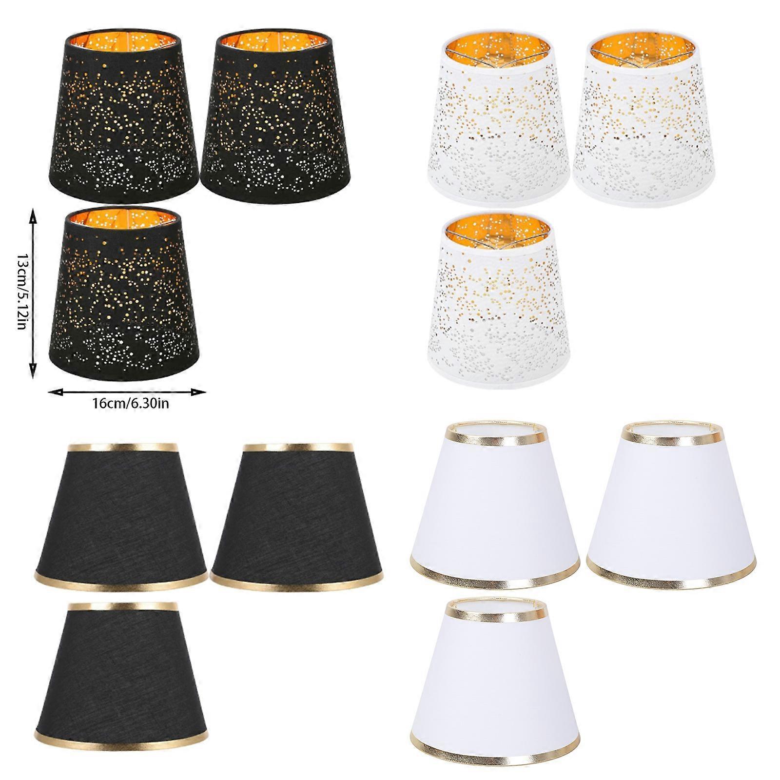 3Pieces Small Chandelier Lamp Shades Clip On Bells Lampshade Soft ...