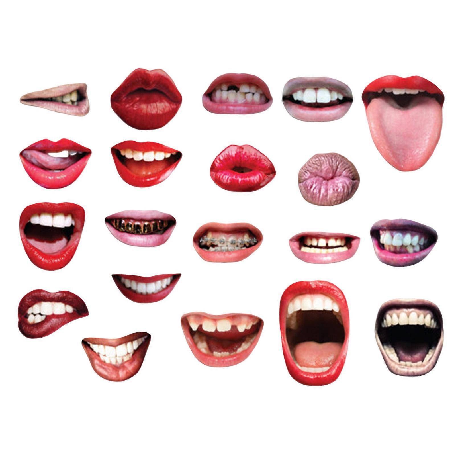 Lips Mouth Photo Props 20PCS Colorful Lips Funny Party Selfie Props ...