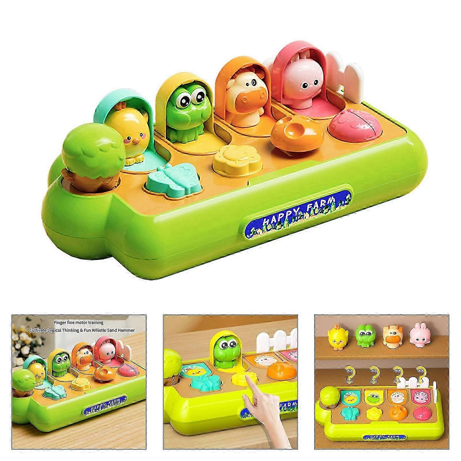 Toddler Educational Push and Popup Cognition Toy Children Plastic Hide ...