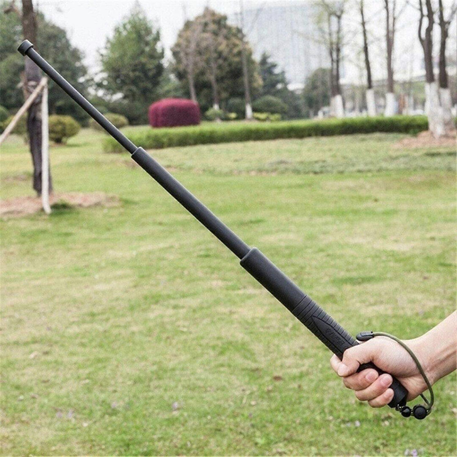 Three-section Telescopic Stick Non-slip Handle Outdoor Sports Self ...