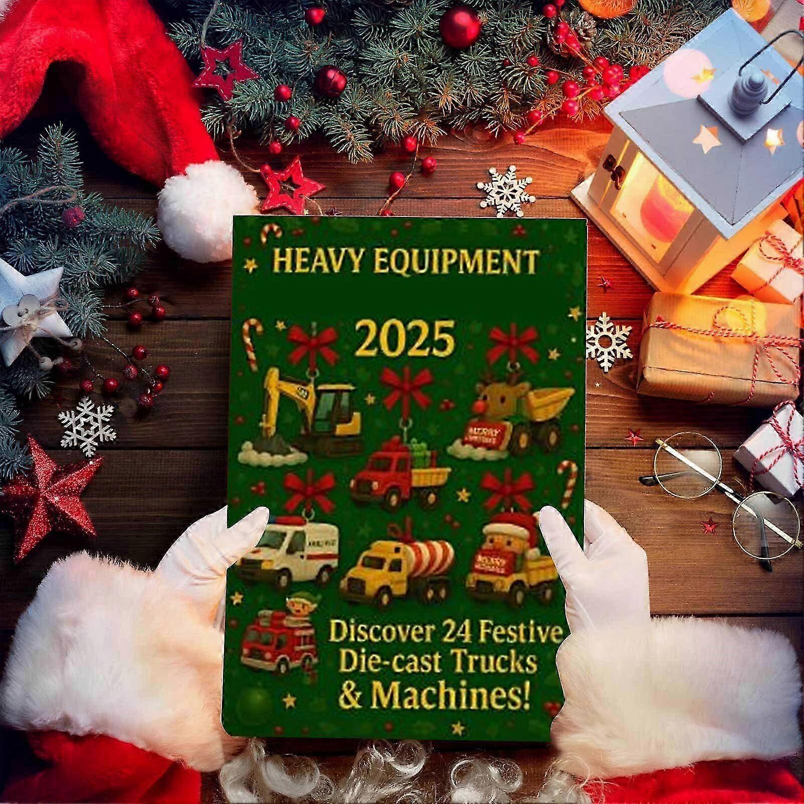 2025 Christmas Advent Countdown Calendar with 24 Truck Ornament Toys ...