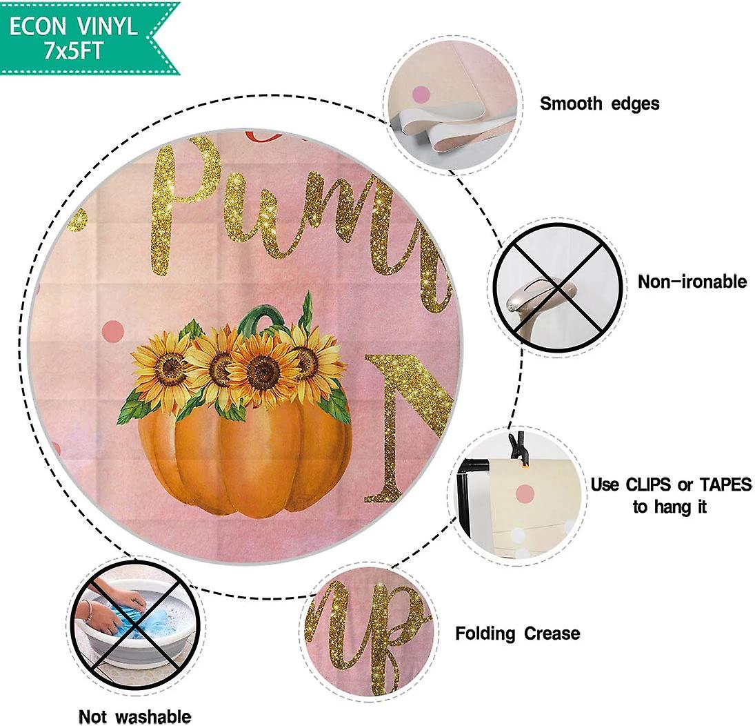 Autumn 7x5ft 1st Birthday Party Backdrop Our Little Pumpkin Is Turning ...