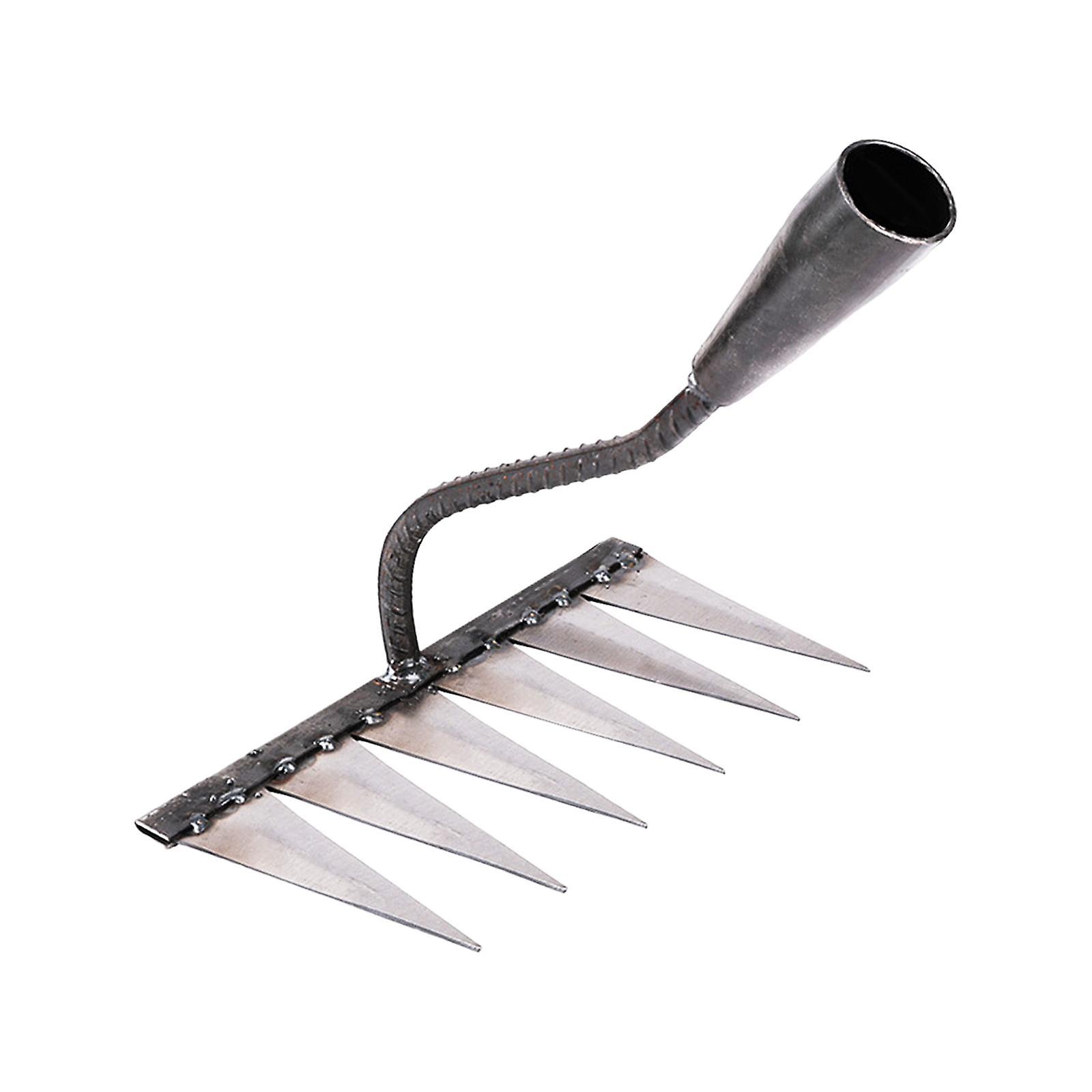 Garden Rake Hardened Strong Sharp Tines Rake For Gardening Mulching ...