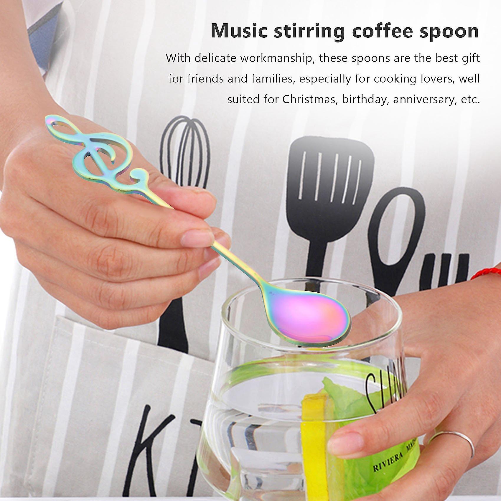 Guitar Coffee Tea Spoon, Stainless Steel Music Note Spoons Tea Spoon Coffee For Stirring Mixing ...