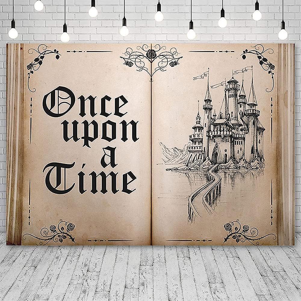 7x5ft Fairy Tale Books Backdrop Old Opening Book Once Upon A Time ...
