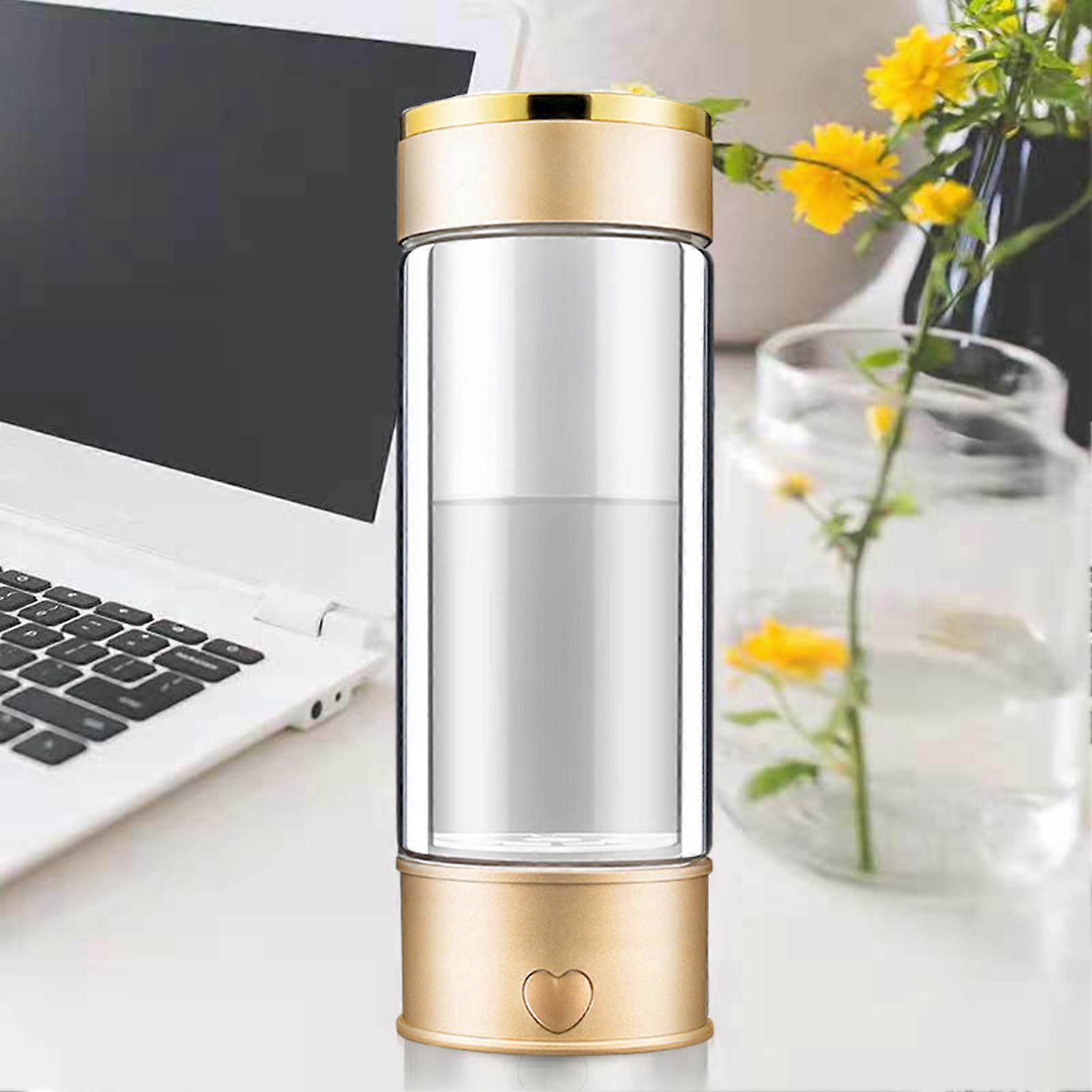 420ML Portable Hydrogen Water Generator Bottle with SPE PEM Technology Health Boosting ...