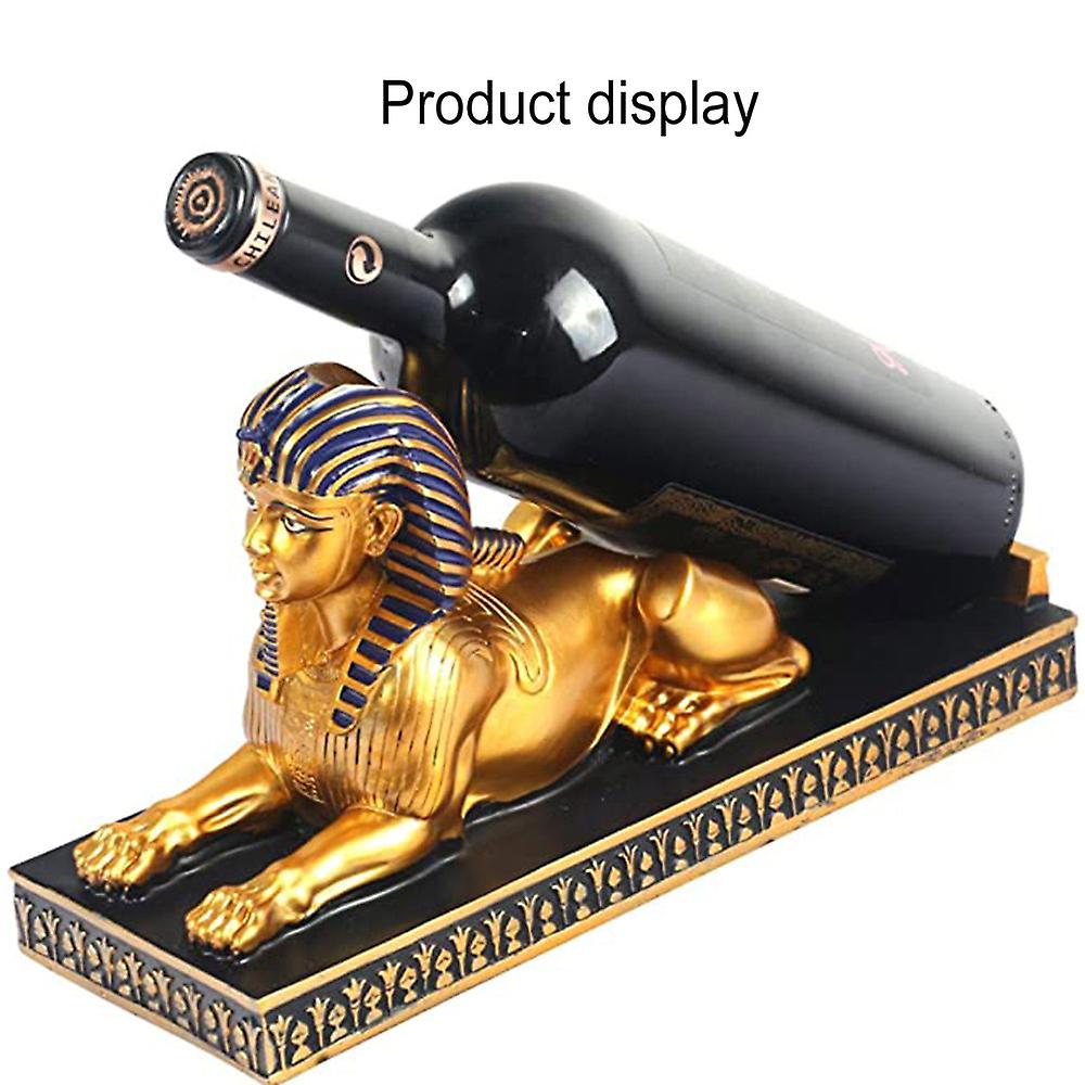 Sphinx Wine Rack Holder Statue Egyptian Pharaoh Bottle Stand Ancient Egypt Resin Ornament for ...