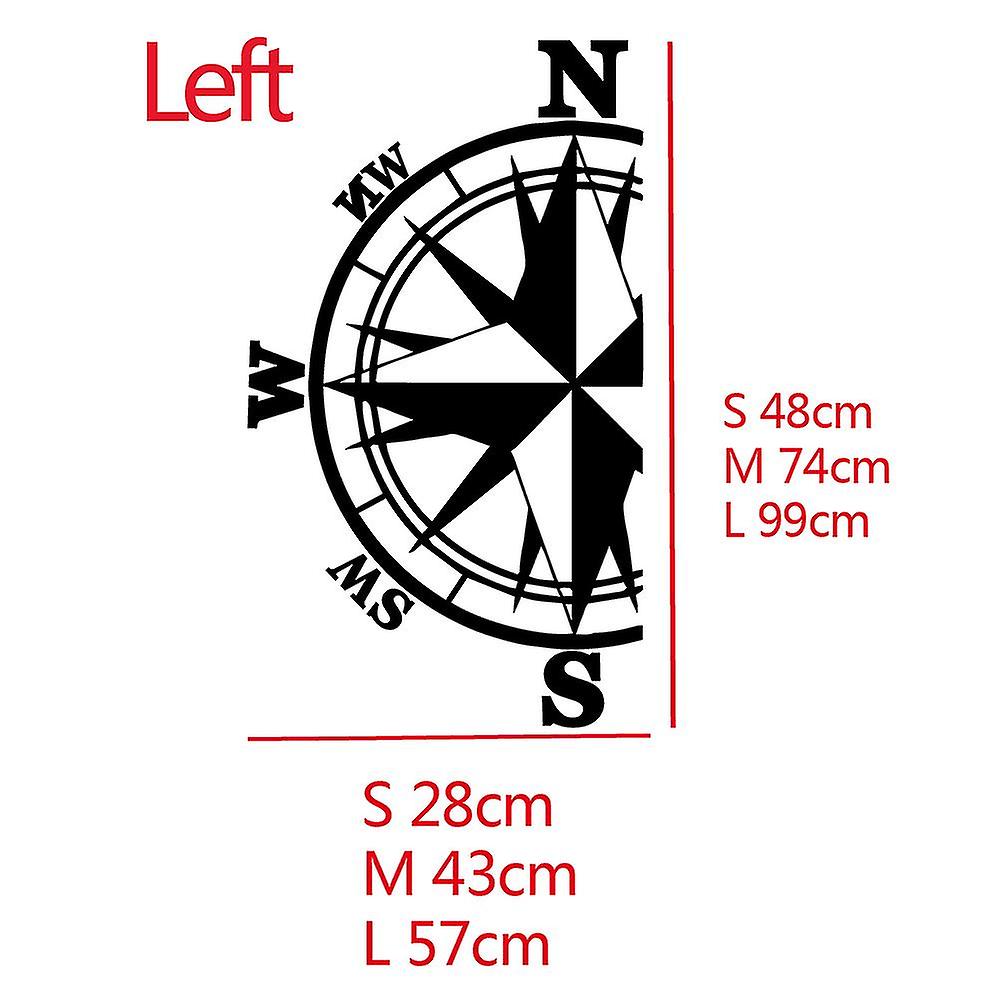 Lage Size Compass Car Sticker Self-adhesive Removable Stickers For Car ...
