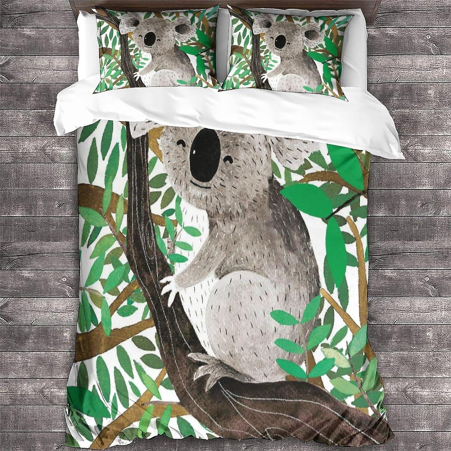 Entemah Cartoon Koala Bedding Sets 3D Comforter Cover Cute Animals ...