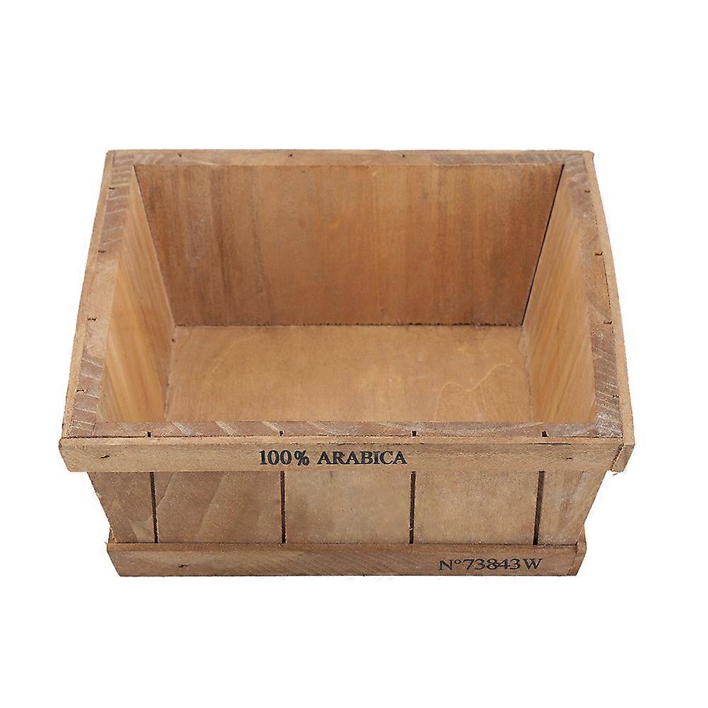 Wooden Succulent Plants Square Box Garden Planter Flower Pots Storage ...
