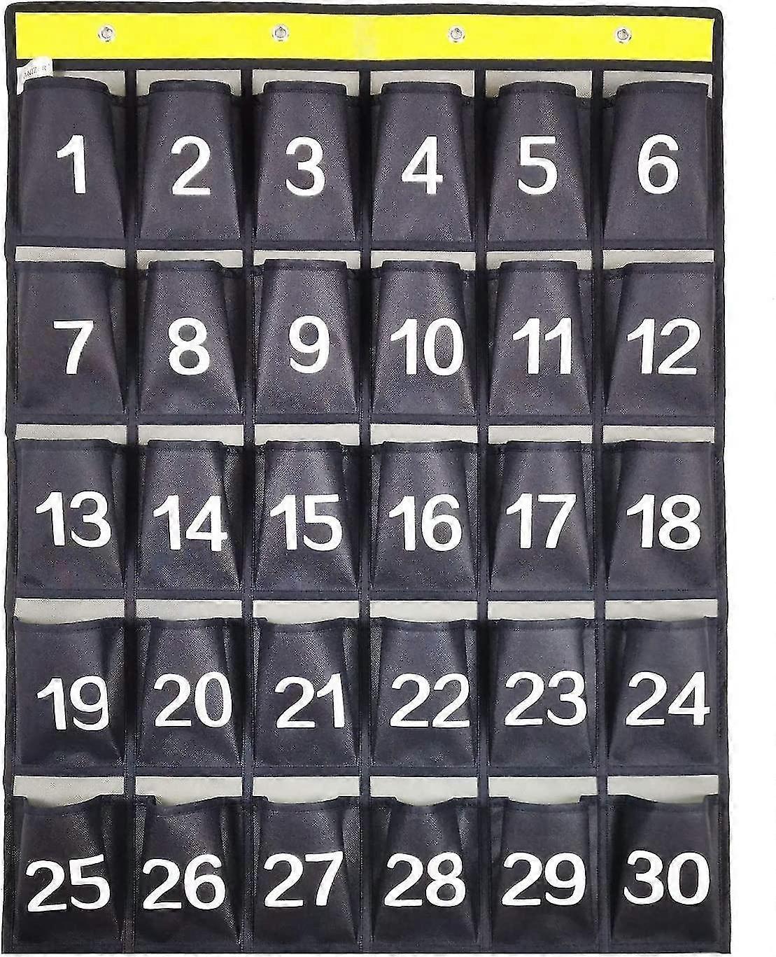 Pocket Organizer Hanging Classroom Pocket Charts - Organize Cell Phones ...