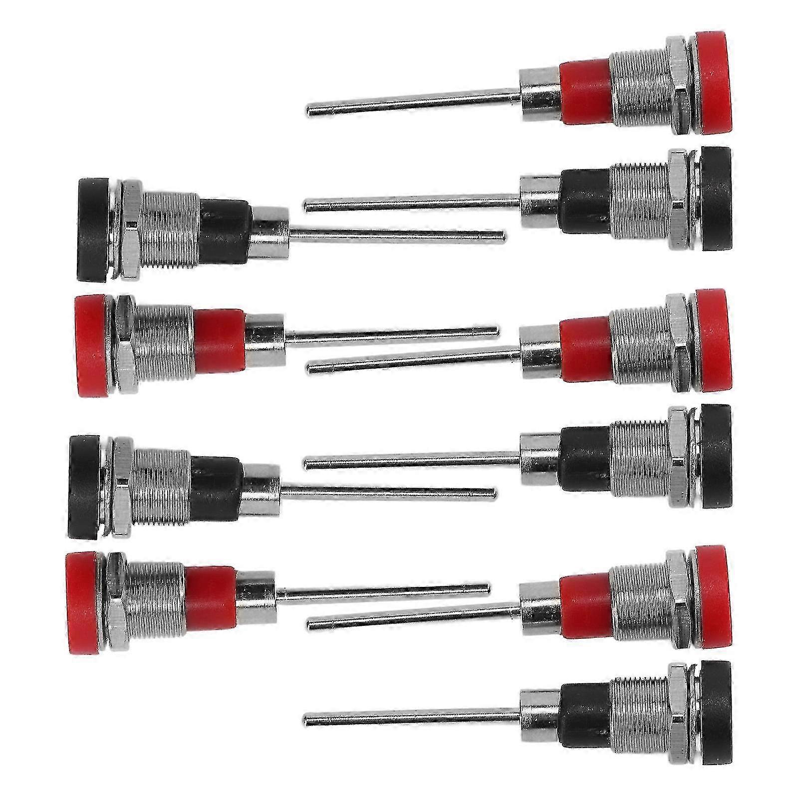 10Pcs Pin Plug Banana Socket Multi Purpose 4mm Wide Contact Area Panel ...