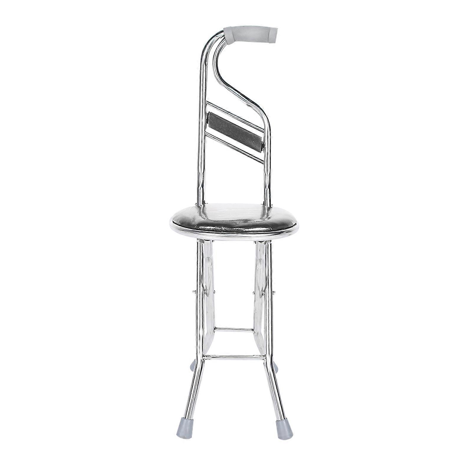 Folding Walking Hand Stick Stool Elderly Stainless Steel Four Leg ...