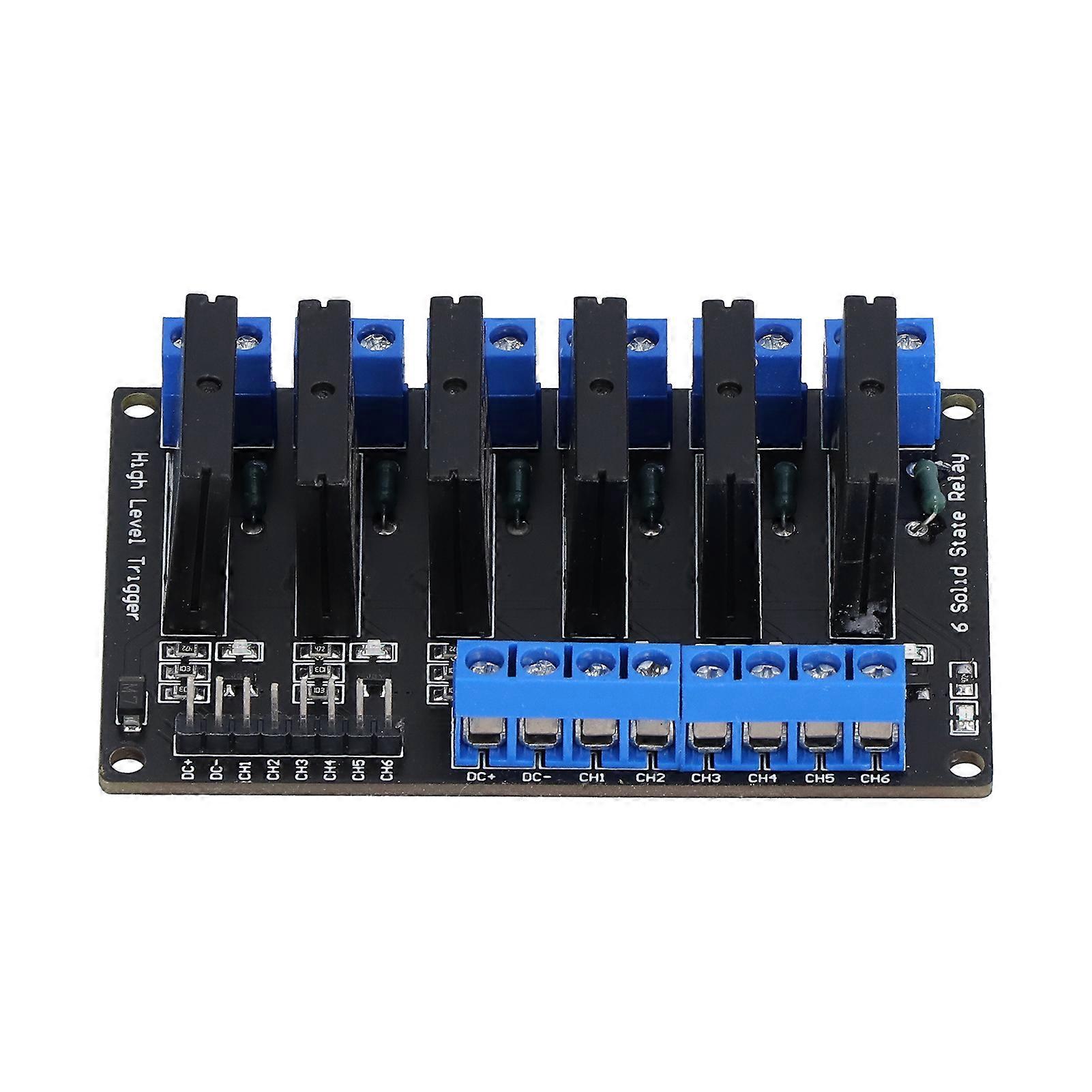 Solid State Relay Module 6 Channel High Voltage Trigger DC Control ...
