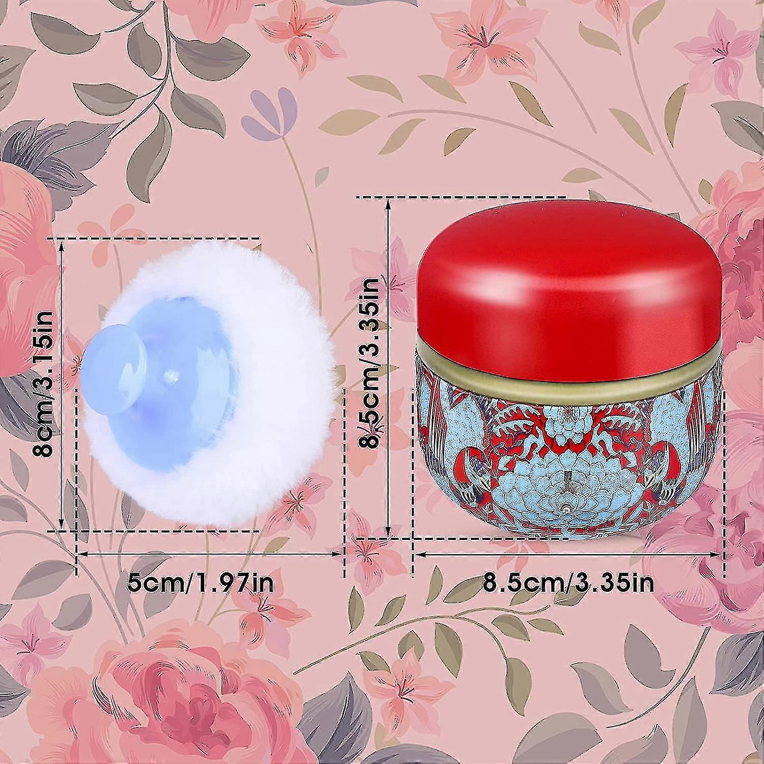 Powder Case With Powder Puff For Body Powder Empty Container Dusting ...