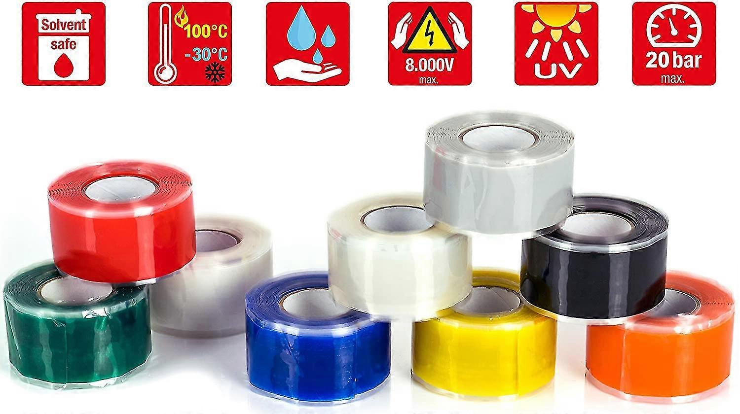 2x 3m Self-fusing Silicone Tape (self-amalgamating, Self-vulcanizing ...