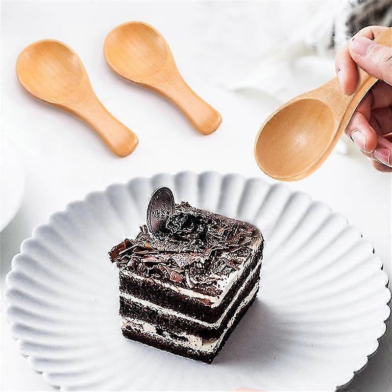 Small Wooden Spoons Mini Tasting Spoons Condiments Salt Spoons For ...