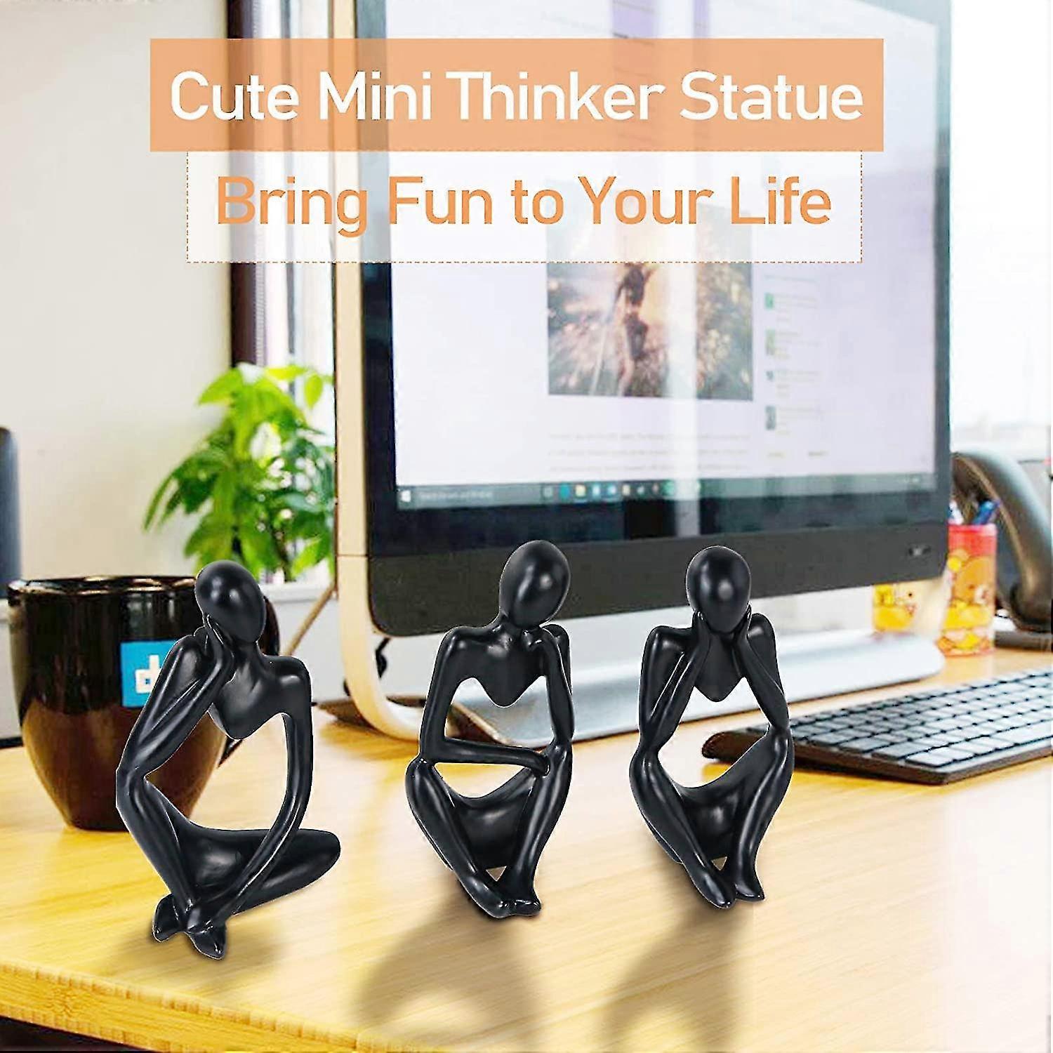 The Thinker Statue Mini Abstract Resin Thinker Statue For Modern Home ...
