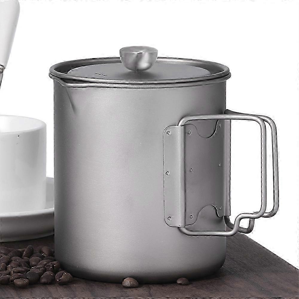 Lixada 750ml Titanium Coffee Cup Mug French Press Pot Coffee Maker ...