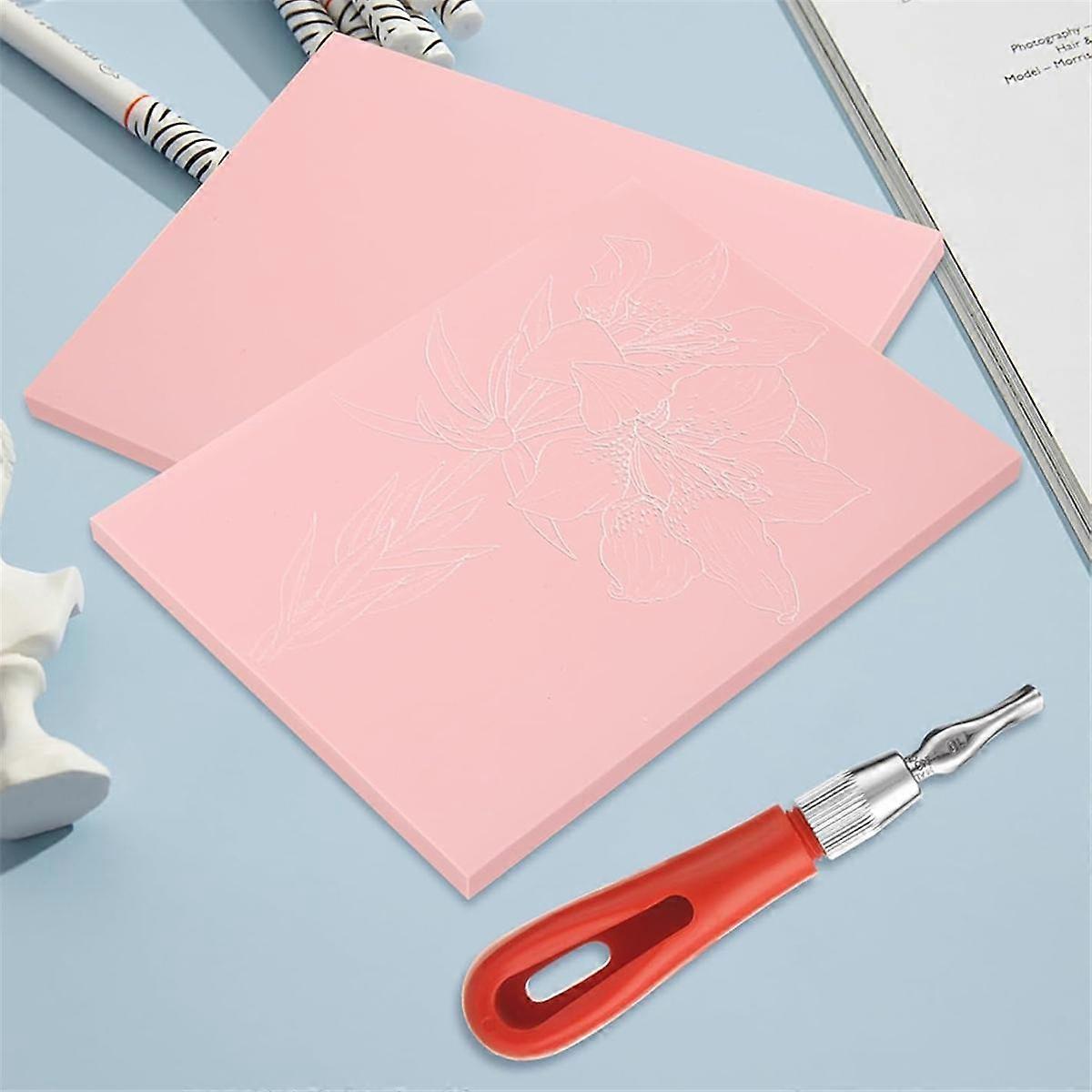 14PCS Rubber Stamp Carving Kit with Linoleum Block Carving Tools for ...