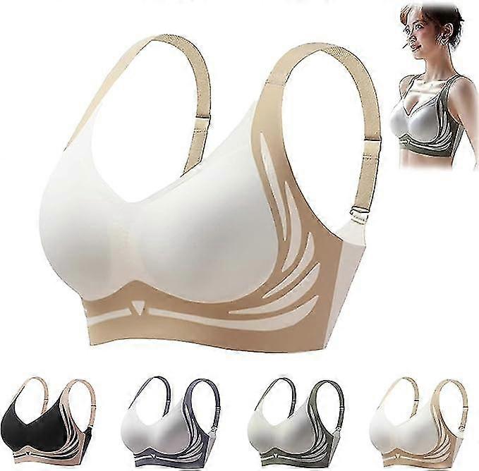 Super Gather Bra, Wireless Push-Up Bra Lifting Anti-Sagging Wireless ...