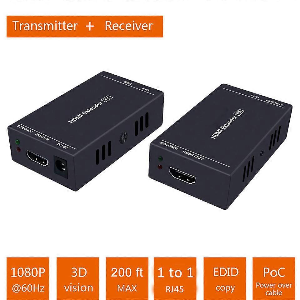 2023 Best 1x2 HDMI Splitter Extender 60m 1x4 HDMI UTP Extender Cat5e ...