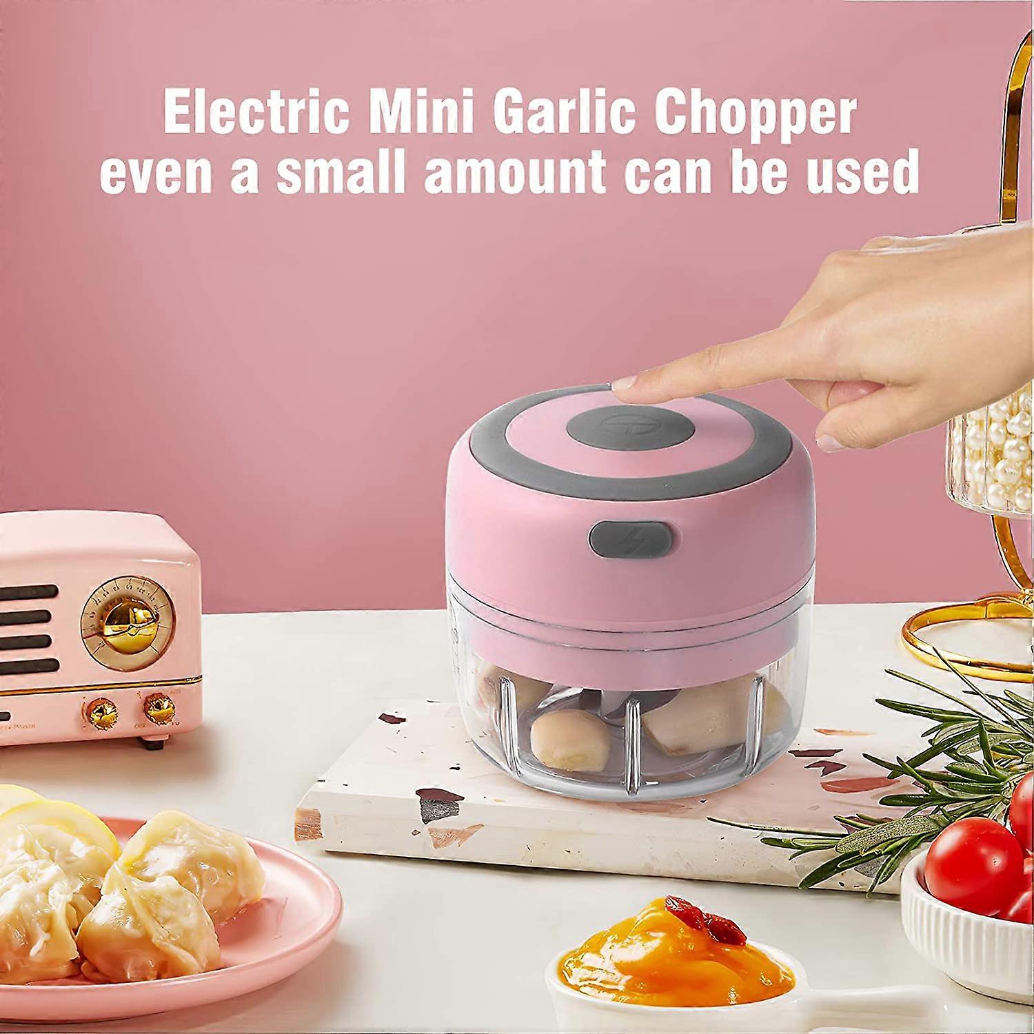 Electric Mini Garlic Chopper, Food Slicer And Chopper 100ML, Blender to ...