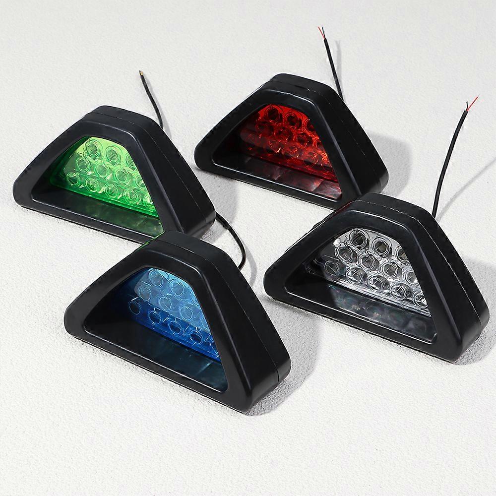 Universal Brake Signal Lamp F1 Style Triangle Sporty 12LED Rear Fog ...