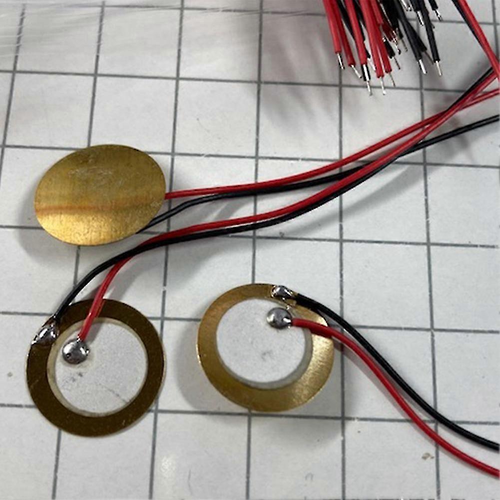 20Pcs 15mm Piezo Elements Buzzer Sounder Sensor Trigger Drum Disc with ...