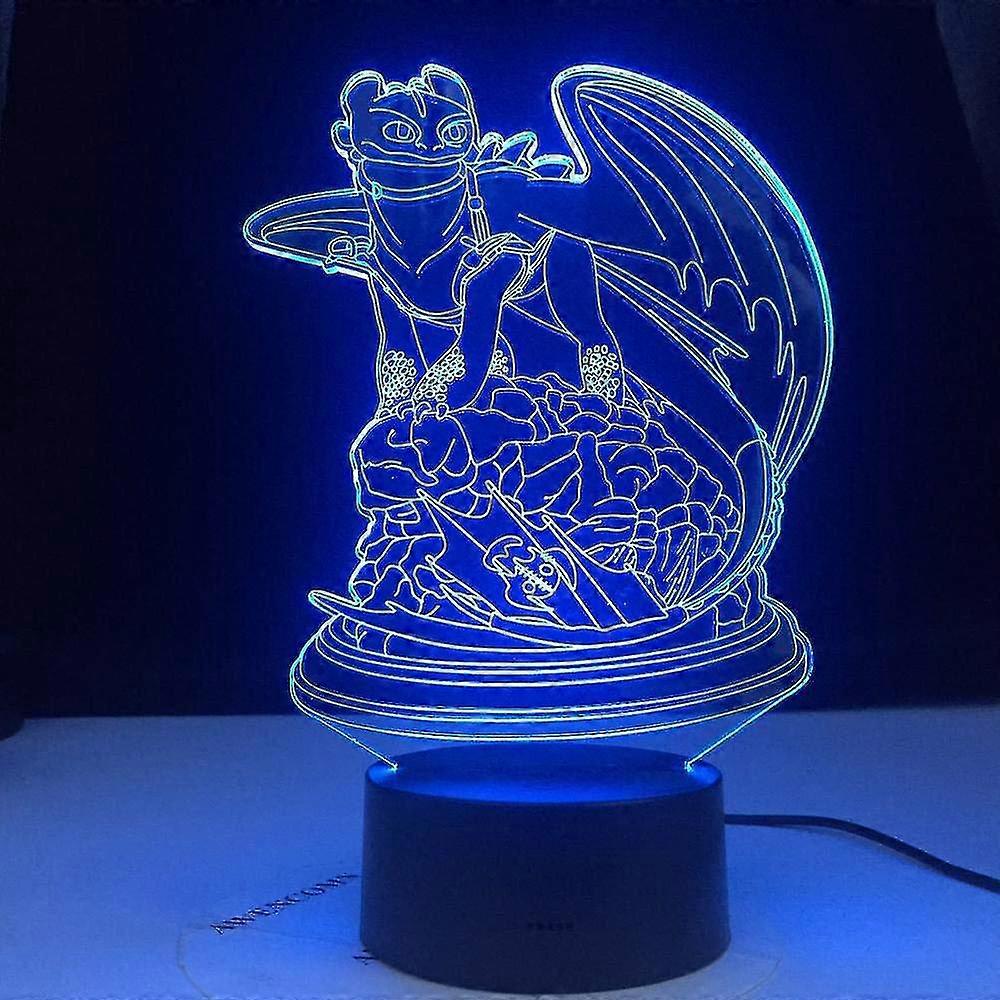 Beautiful Gift How To Train Your Dragon Lamp Dragon Toothless Lamp ...