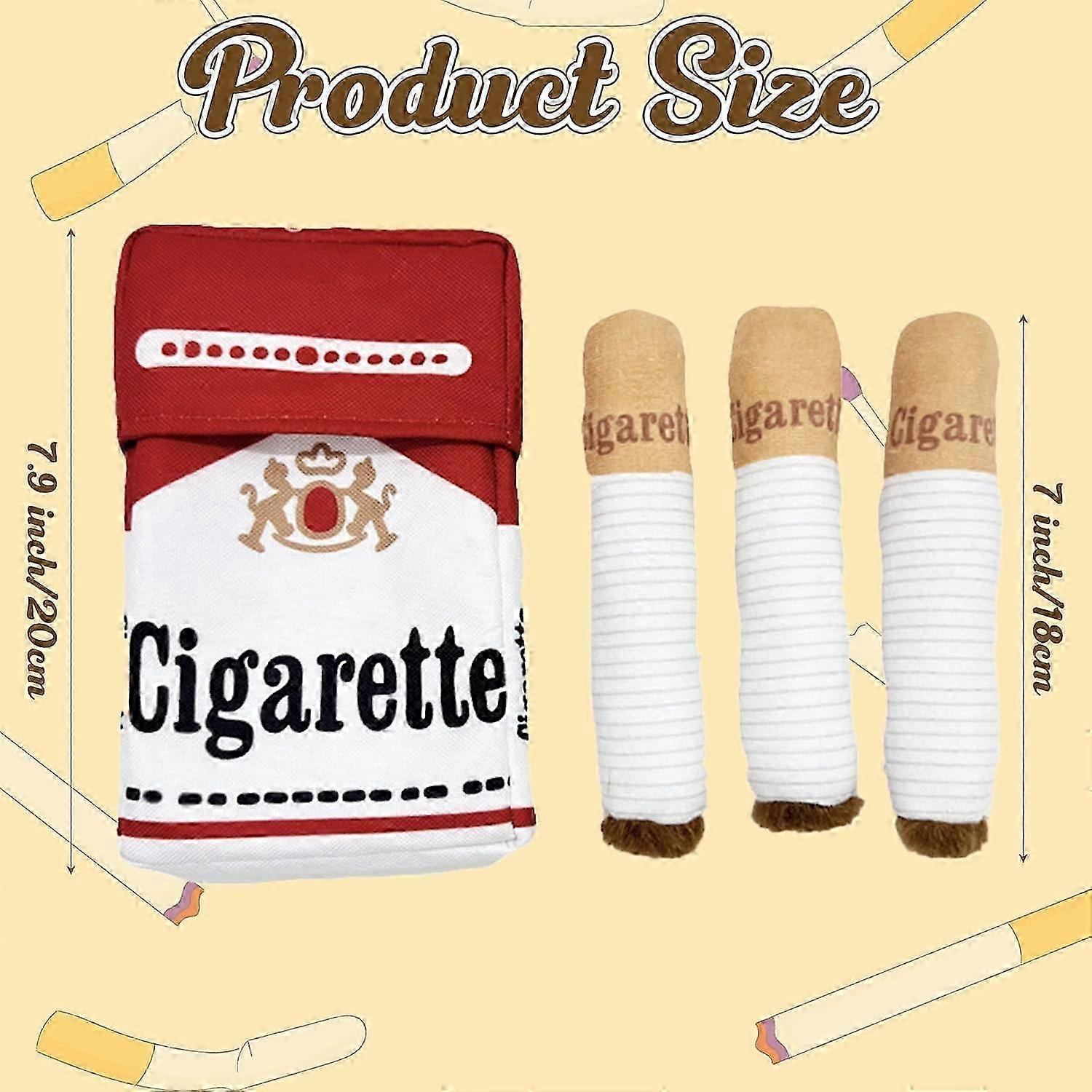 Interactive Giggles Dog Toys Funny Cigarettes Dog Toy Squeaky Cigar Pet ...