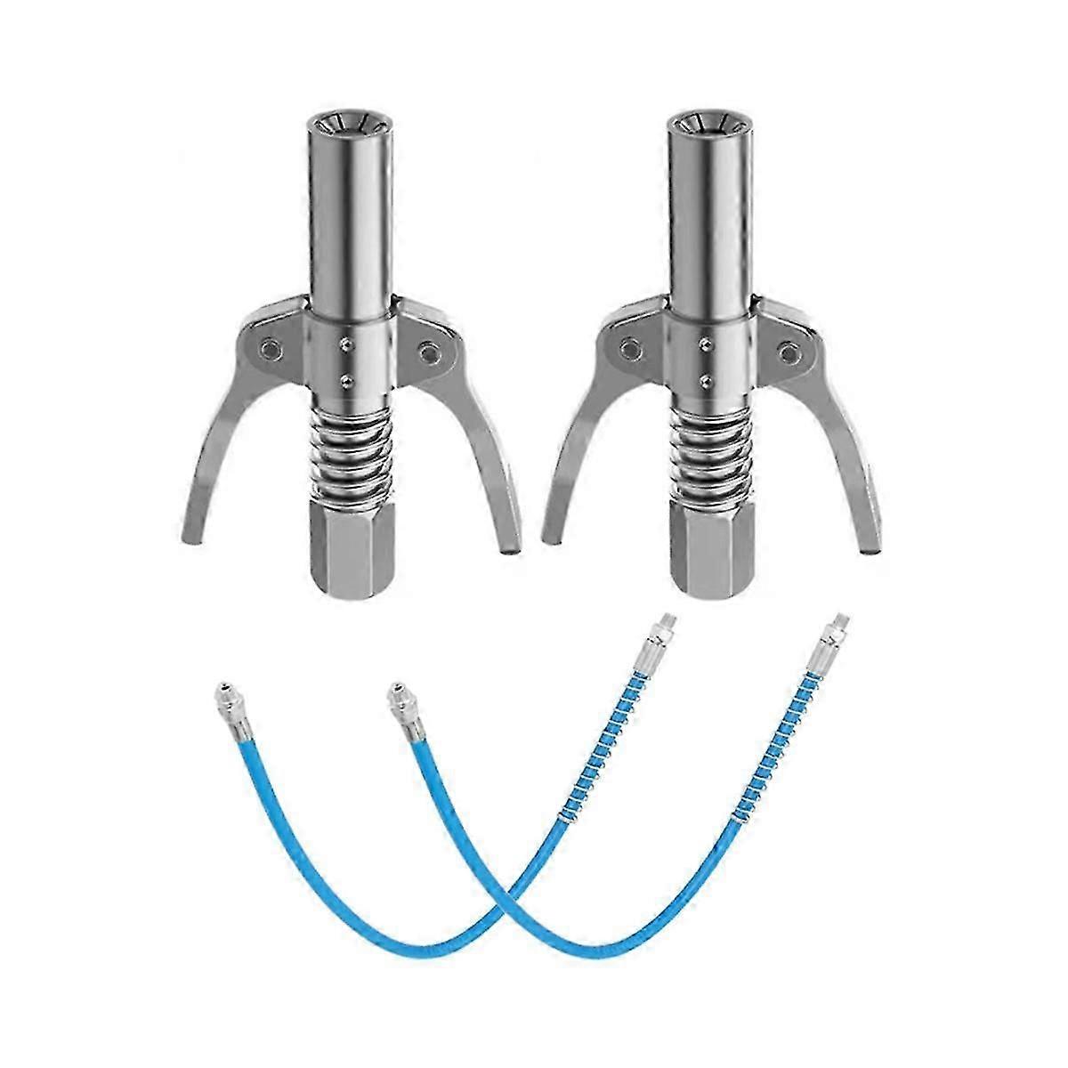 2Pcs NPTI/8 10000PSI Grease Coupler Heavy-Duty Quick Release Oil Grease ...