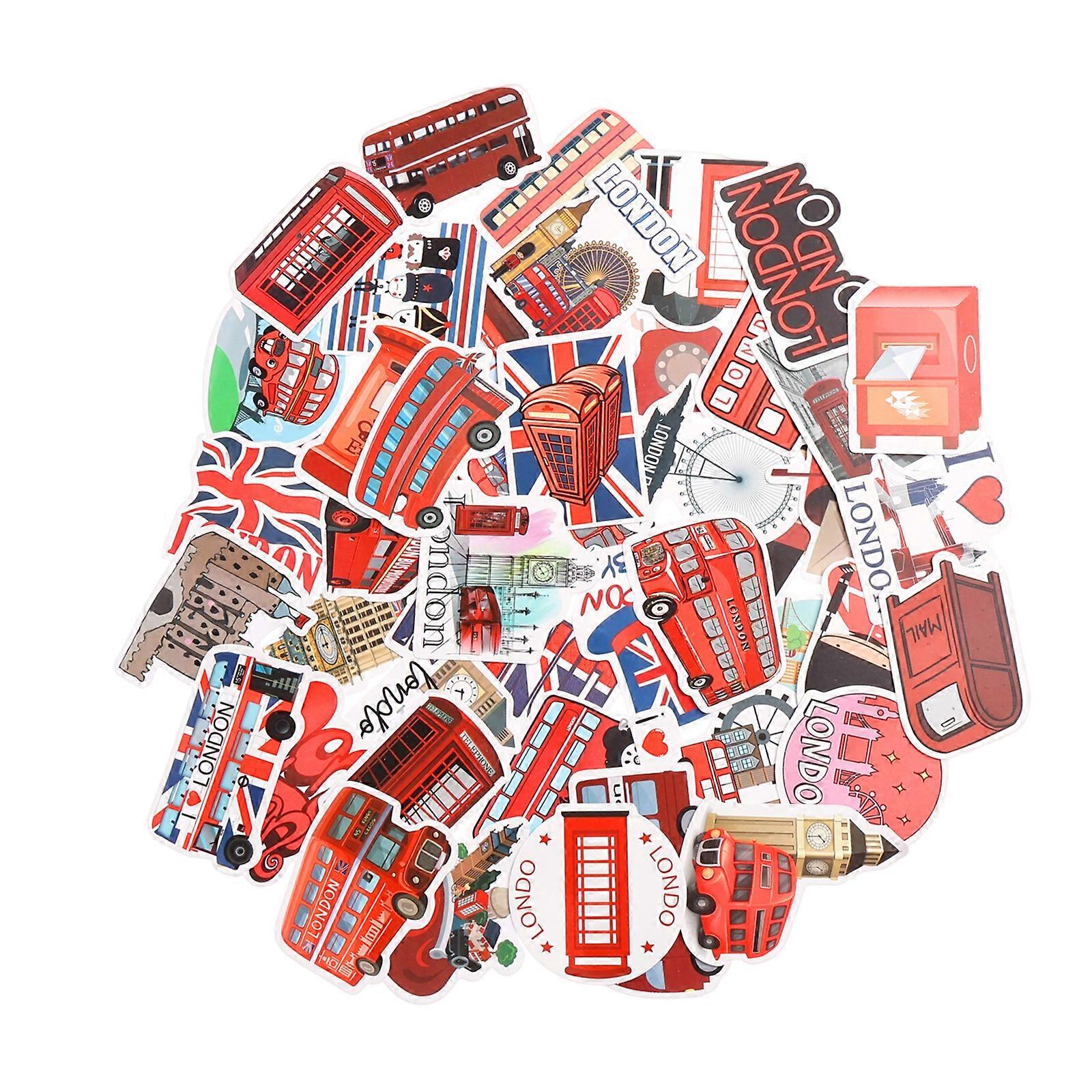 50 Pcs Charming Cartoon Bus Stickers - Premium Quality Vinyl Waterproof ...