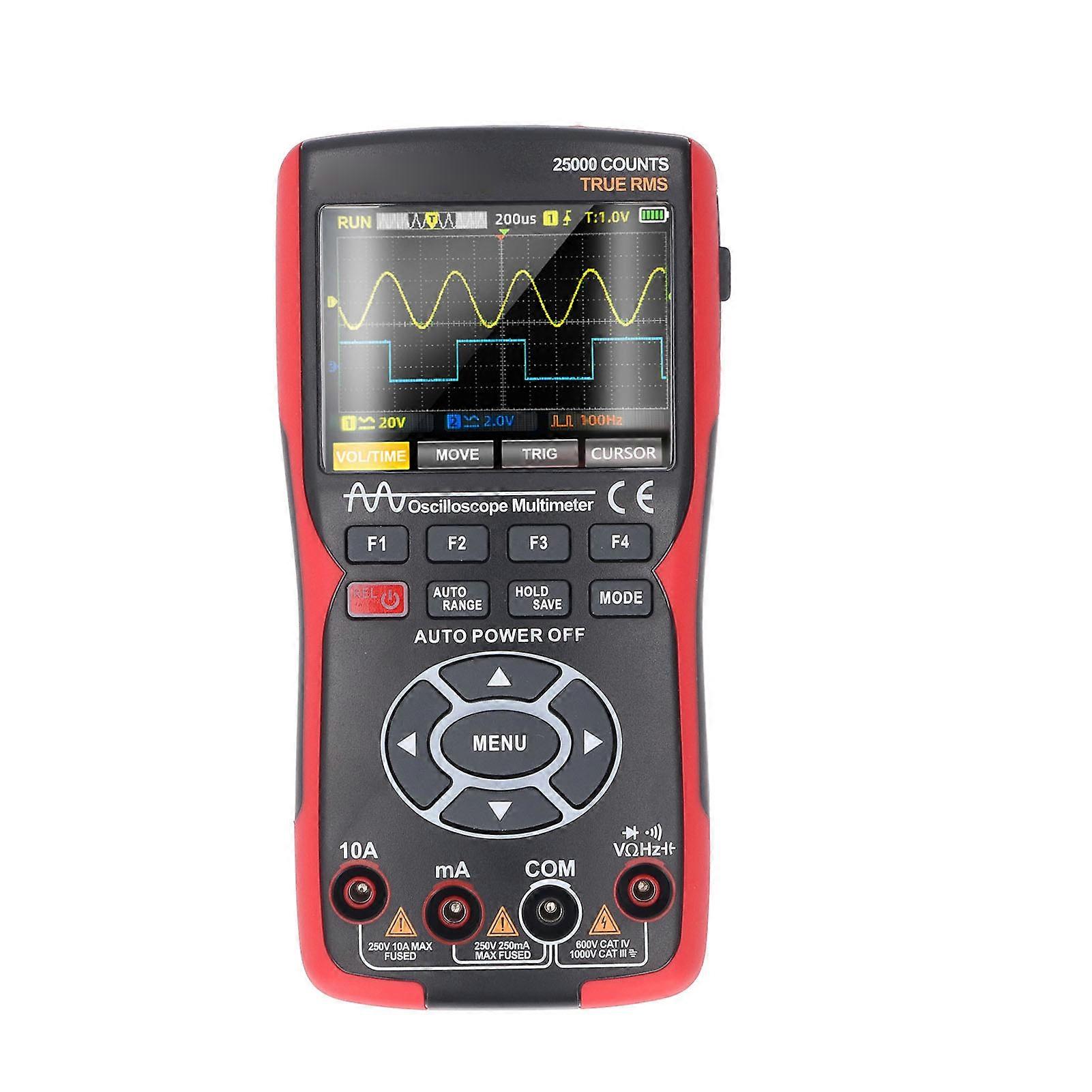 3 in 1 50MHz 280MSa/s 2 Channel Oscilloscope 25000 Counts Digital ...
