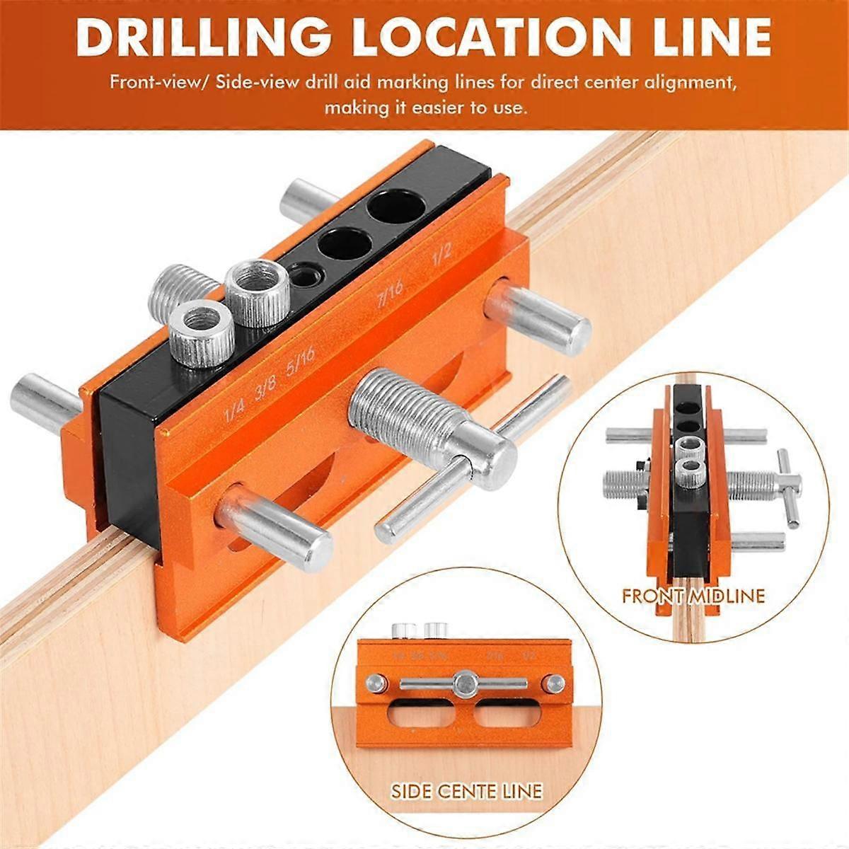 Self Centering Doweling Jig Kit,Jig Drill Guide Bushings Set,Holes ...