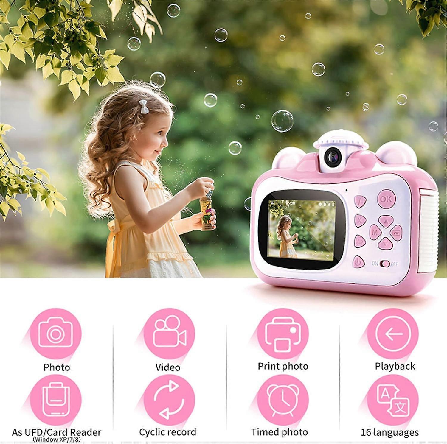 Kids Camera Instant Print Camera for Children 1080P HD Video Photo ...
