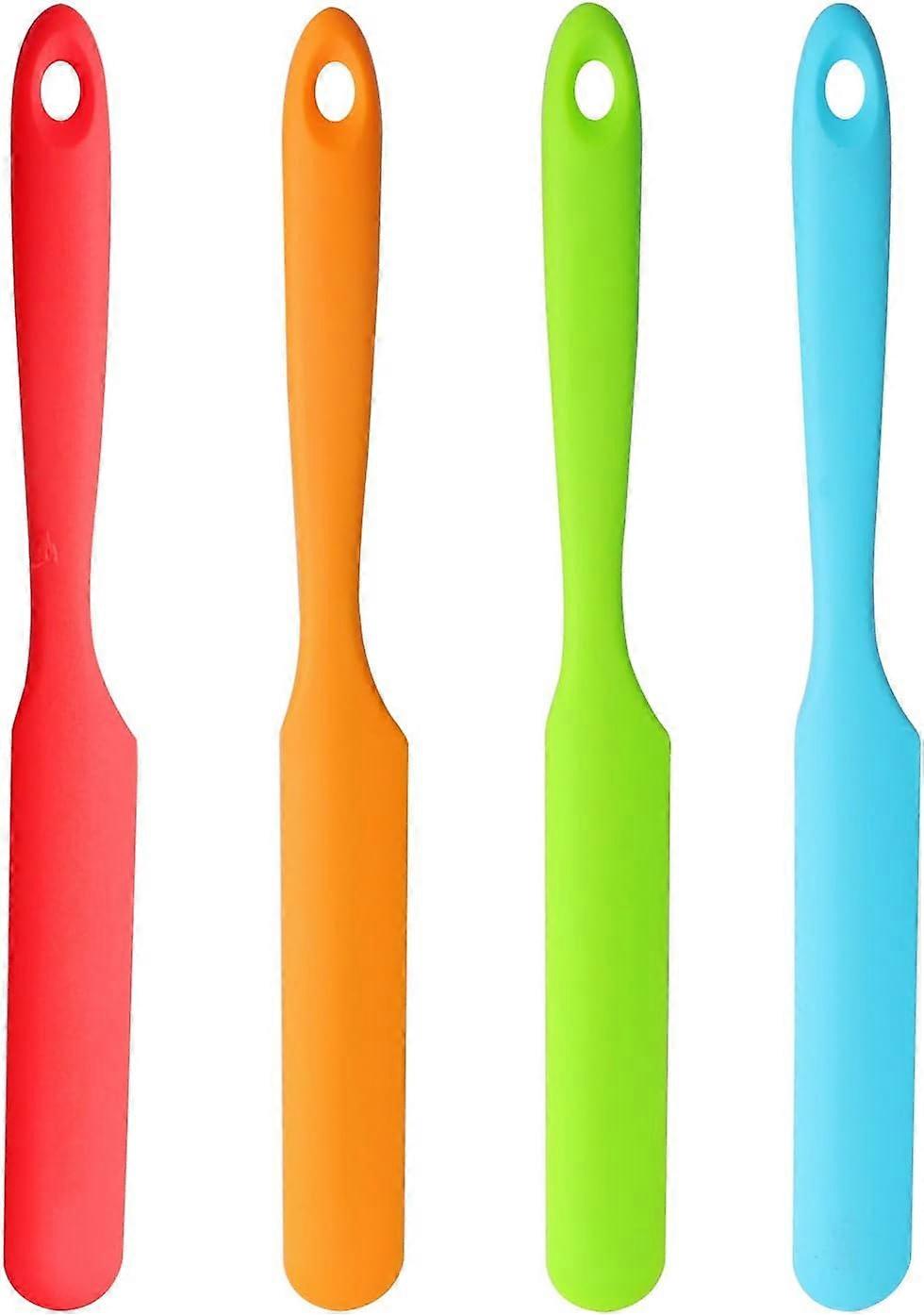 4-Piece Silicone Spatula Set, Multi-Color, Non-Stick, Heat-Resistant ...