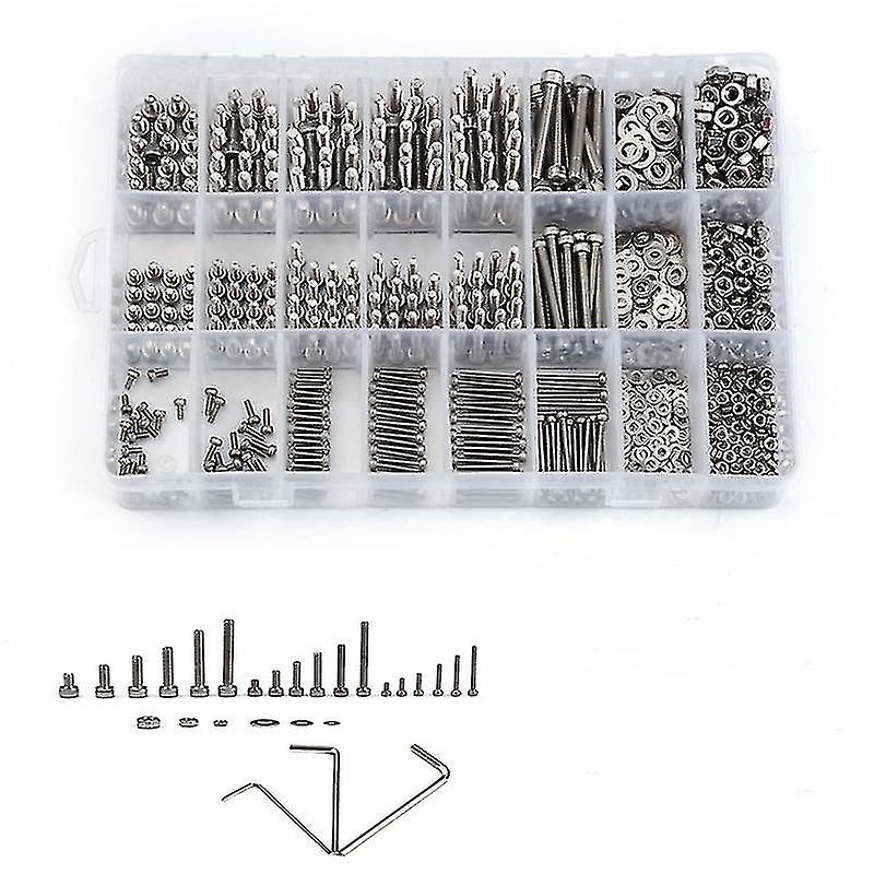 1080pcs M2/m3/m4 Stainless Steel Hex Socket Bolt And Nuts Set Fastener ...